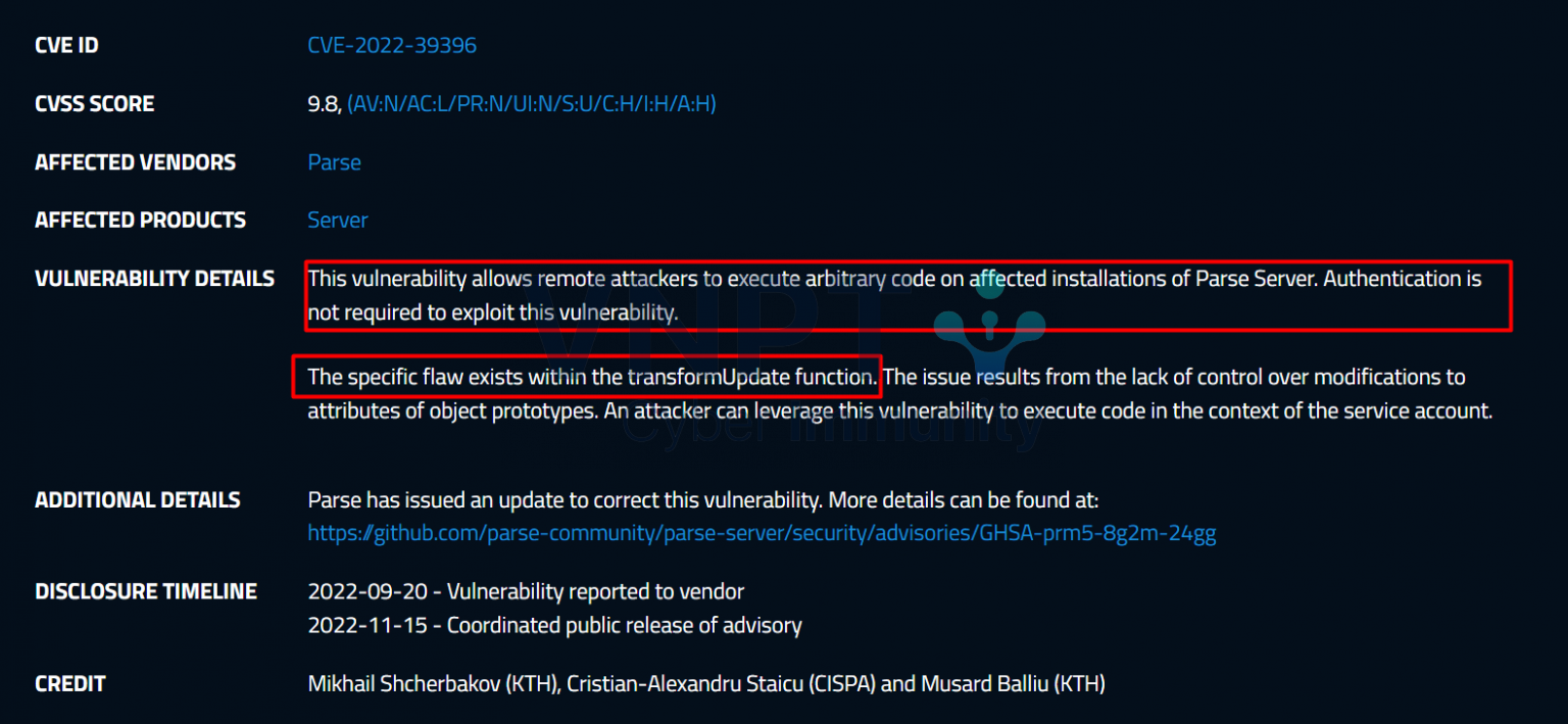 Phân tích lỗ hổng Parse Server Prototype Pollution Remote Code Execution (CVE-2022-39396) - VNPT ...